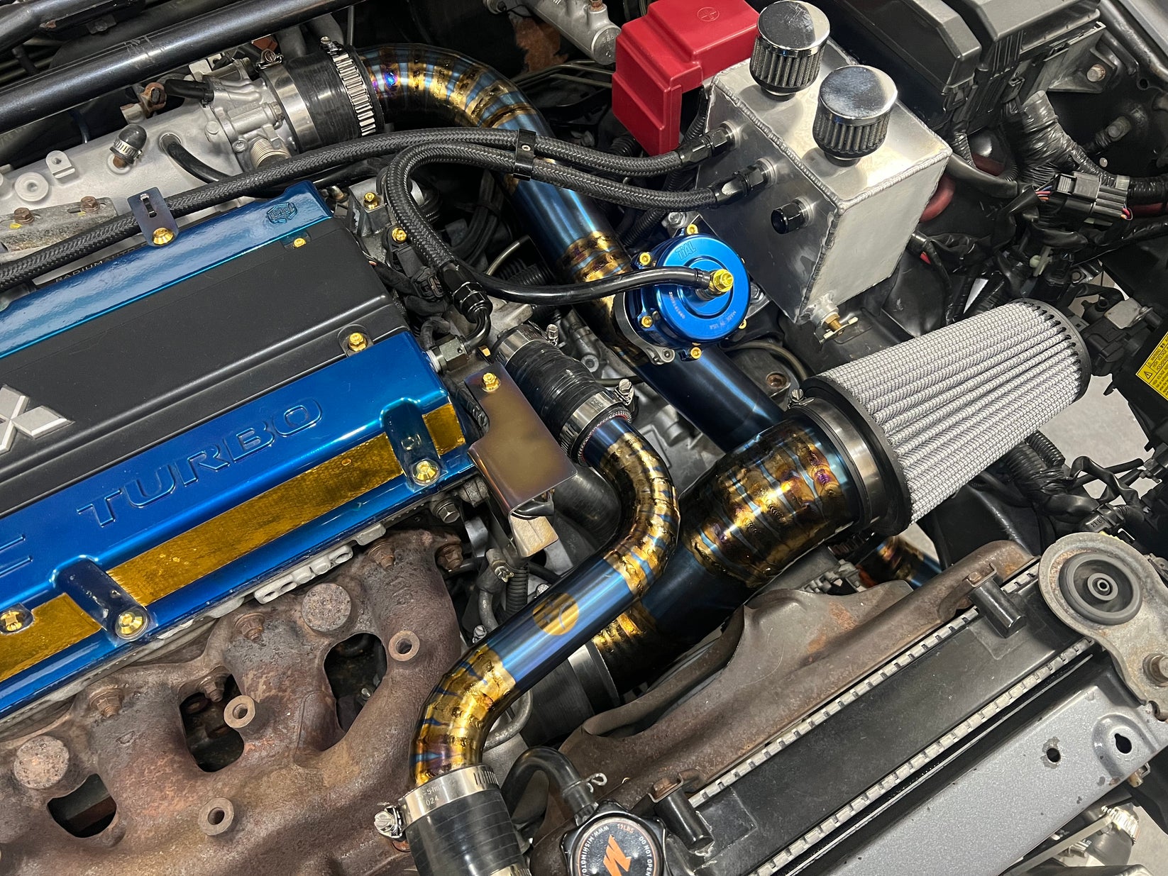 Titanium Upper Radiator Pipe – DI Fabrication